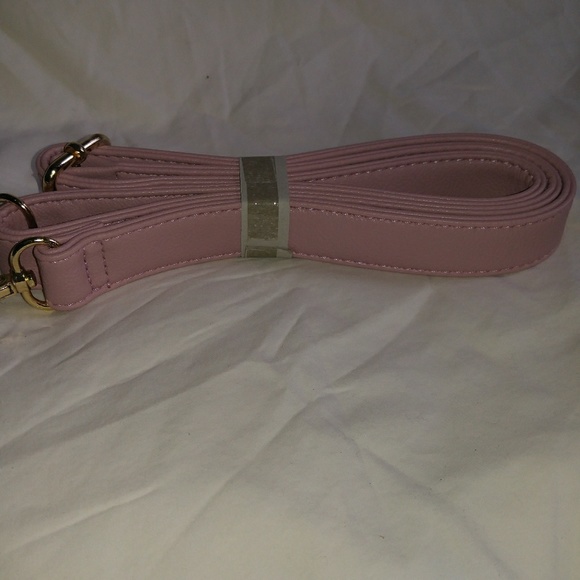 mia furrow | Bags | Mf Pink And White Shoulder Bag With Extra Strap ...